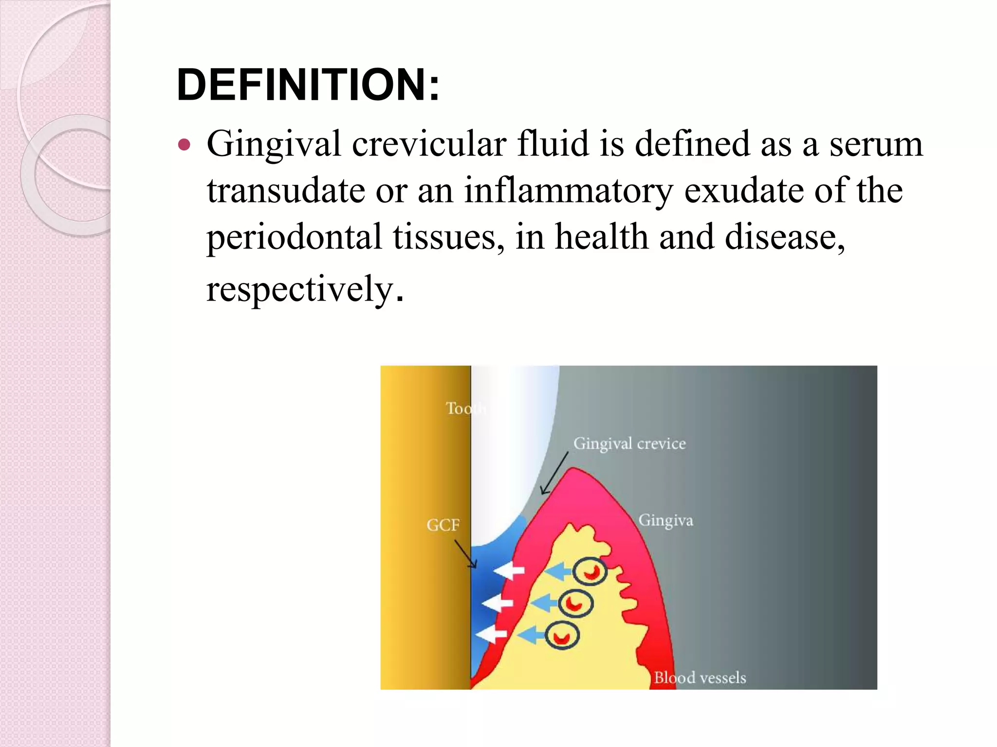 Gingival crevicular fluid in health and disease | PPTX