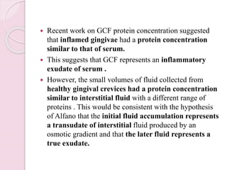 Gingival crevicular fluid in health and disease | PPTX