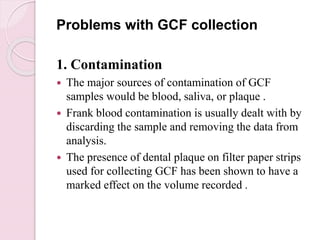 Gingival crevicular fluid in health and disease | PPTX