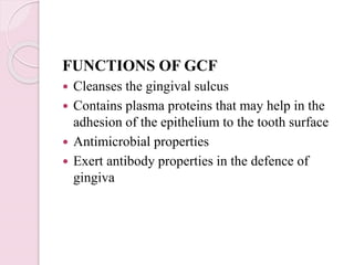 Gingival crevicular fluid in health and disease | PPTX
