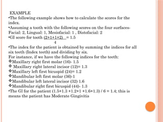 Gingival Disease Index (GDI).pptx for dentistry students | PPT