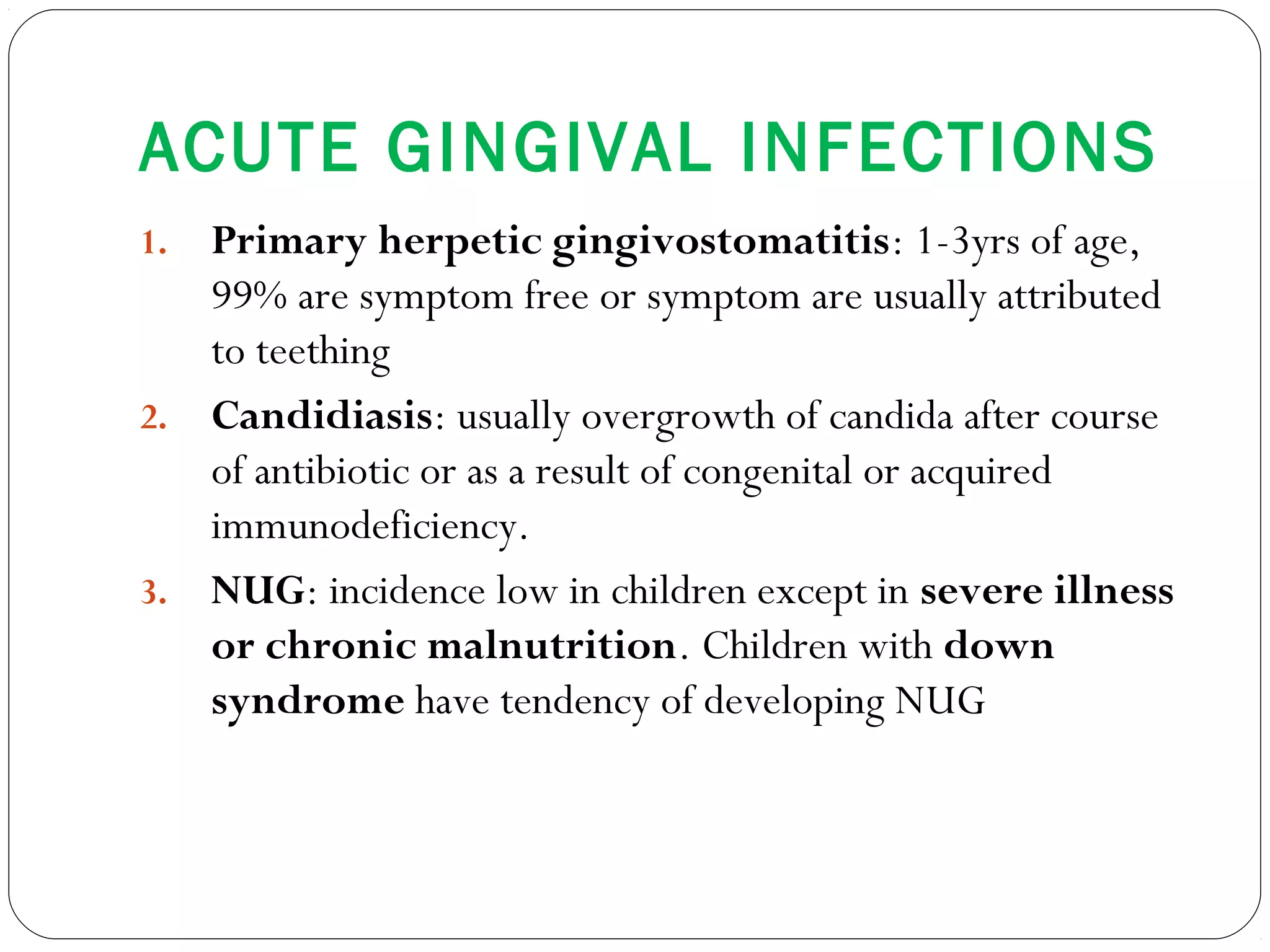 Gingival diseases in children | PPT