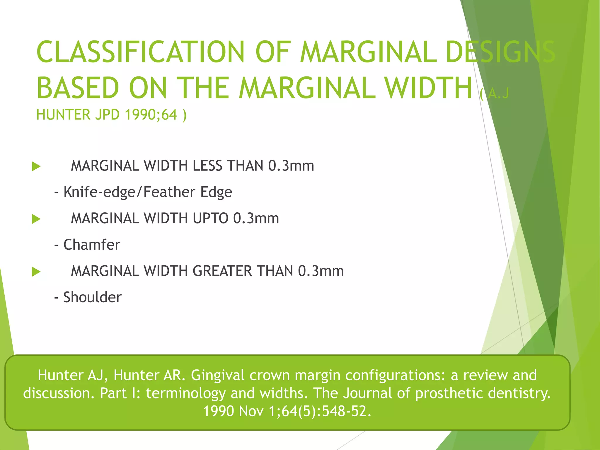 Gingival finish lines in fixed prosthodontics | PPT
