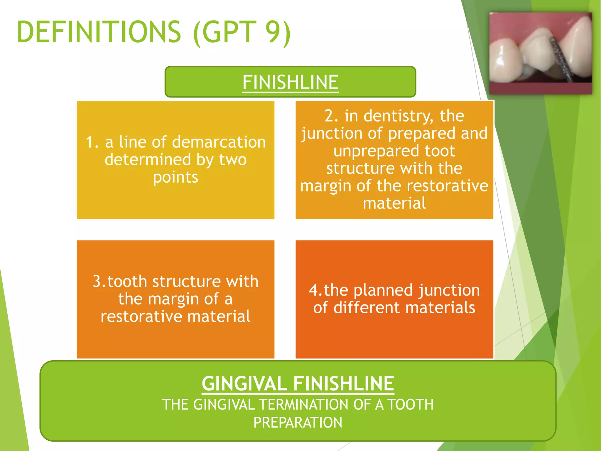 Gingival finish lines in fixed prosthodontics | PPT