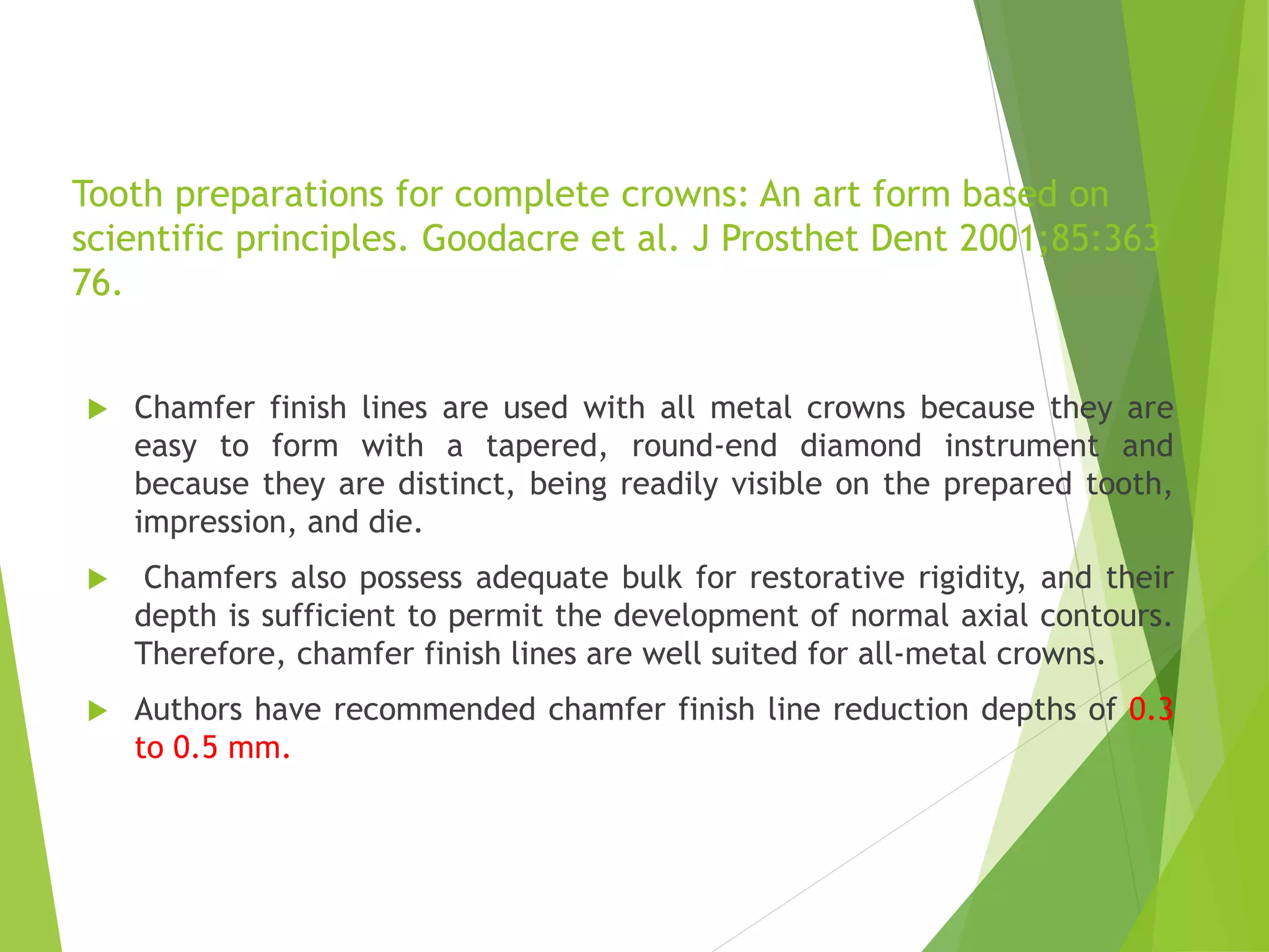 Gingival finish lines in fixed prosthodontics | PPT