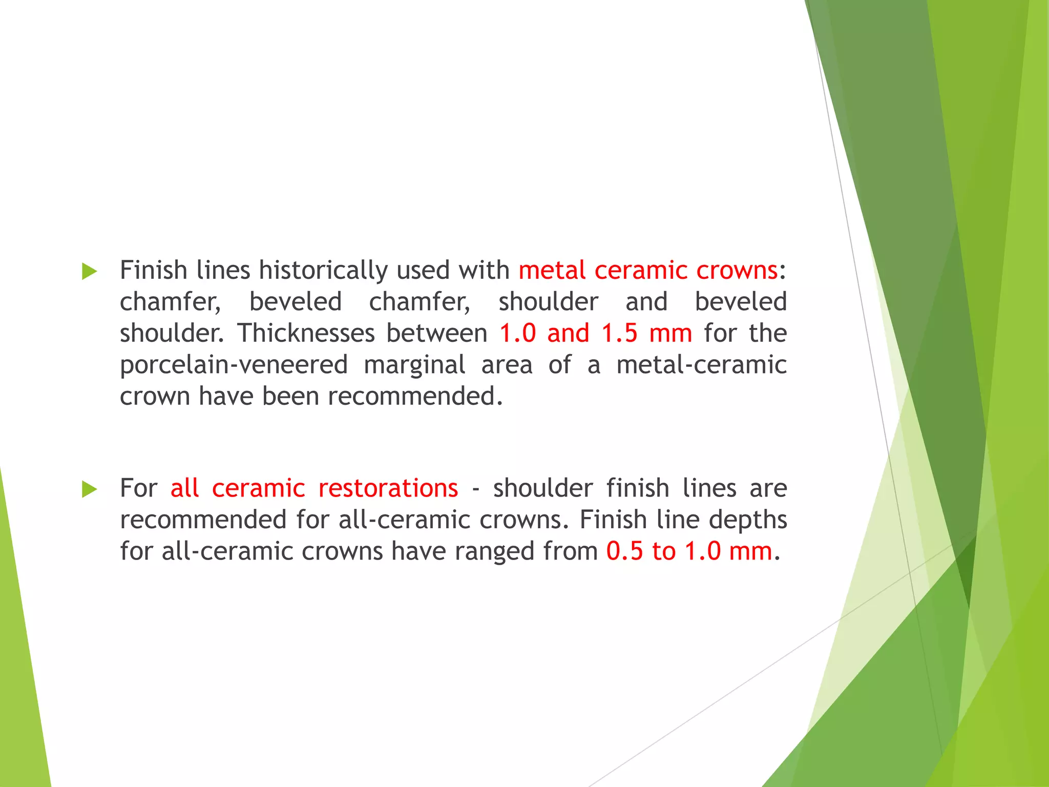Gingival finish lines in fixed prosthodontics | PPT