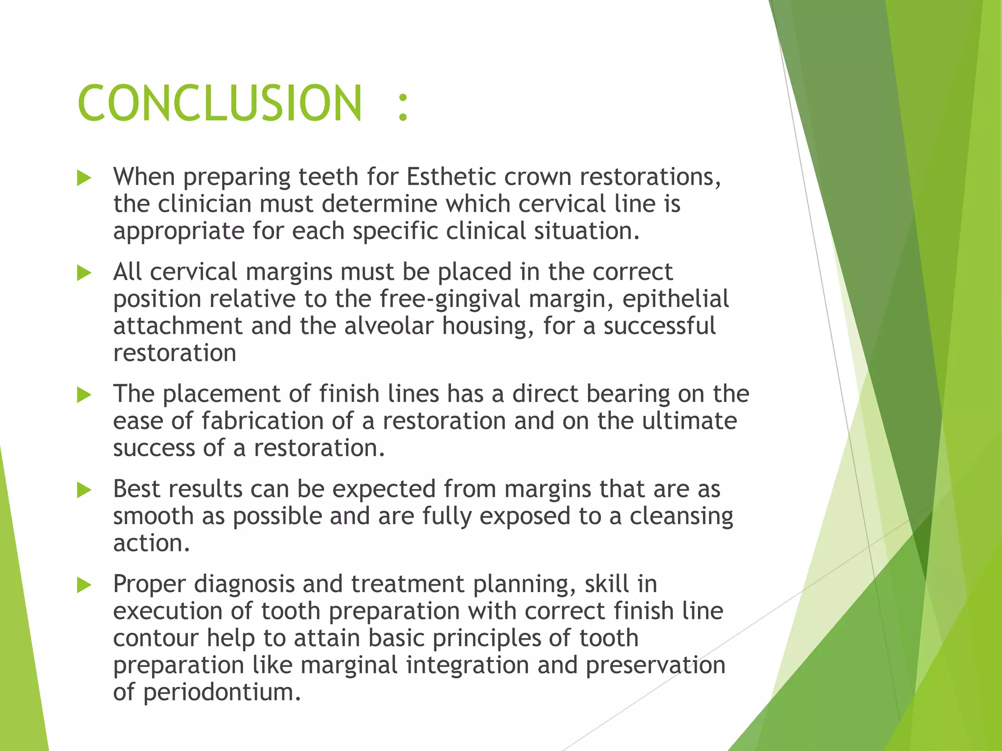 Gingival finish lines in fixed prosthodontics | PPT