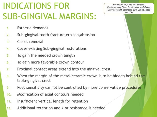 Gingival finish lines in fixed prosthodontics | PPT | Dental Health ...
