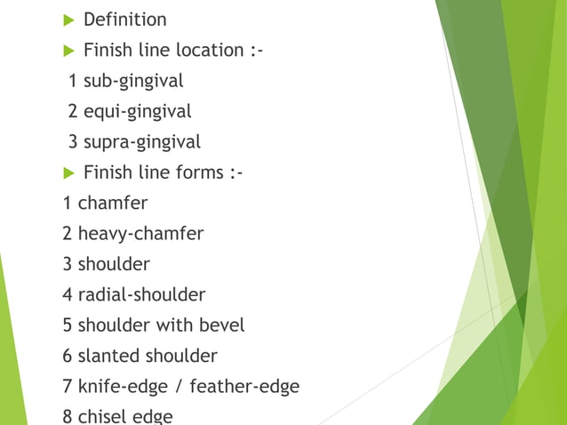 Gingival finish lines in fixed prosthodontics | PPT | Dental Health ...