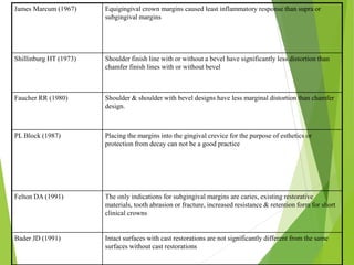 Gingival finish lines in fixed prosthodontics | PPT