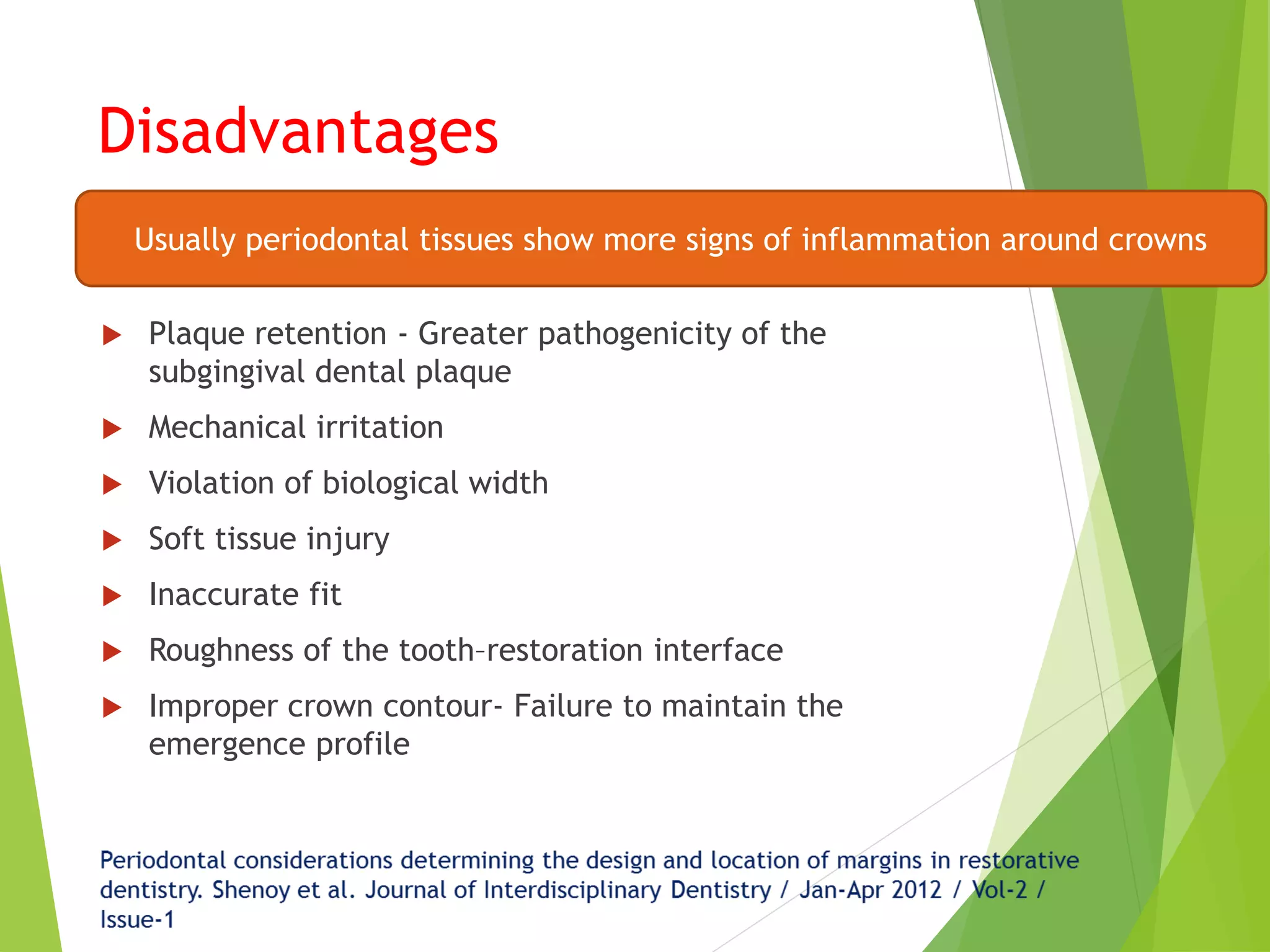 Gingival finish lines in fixed partial denture(FPD) with references | PDF