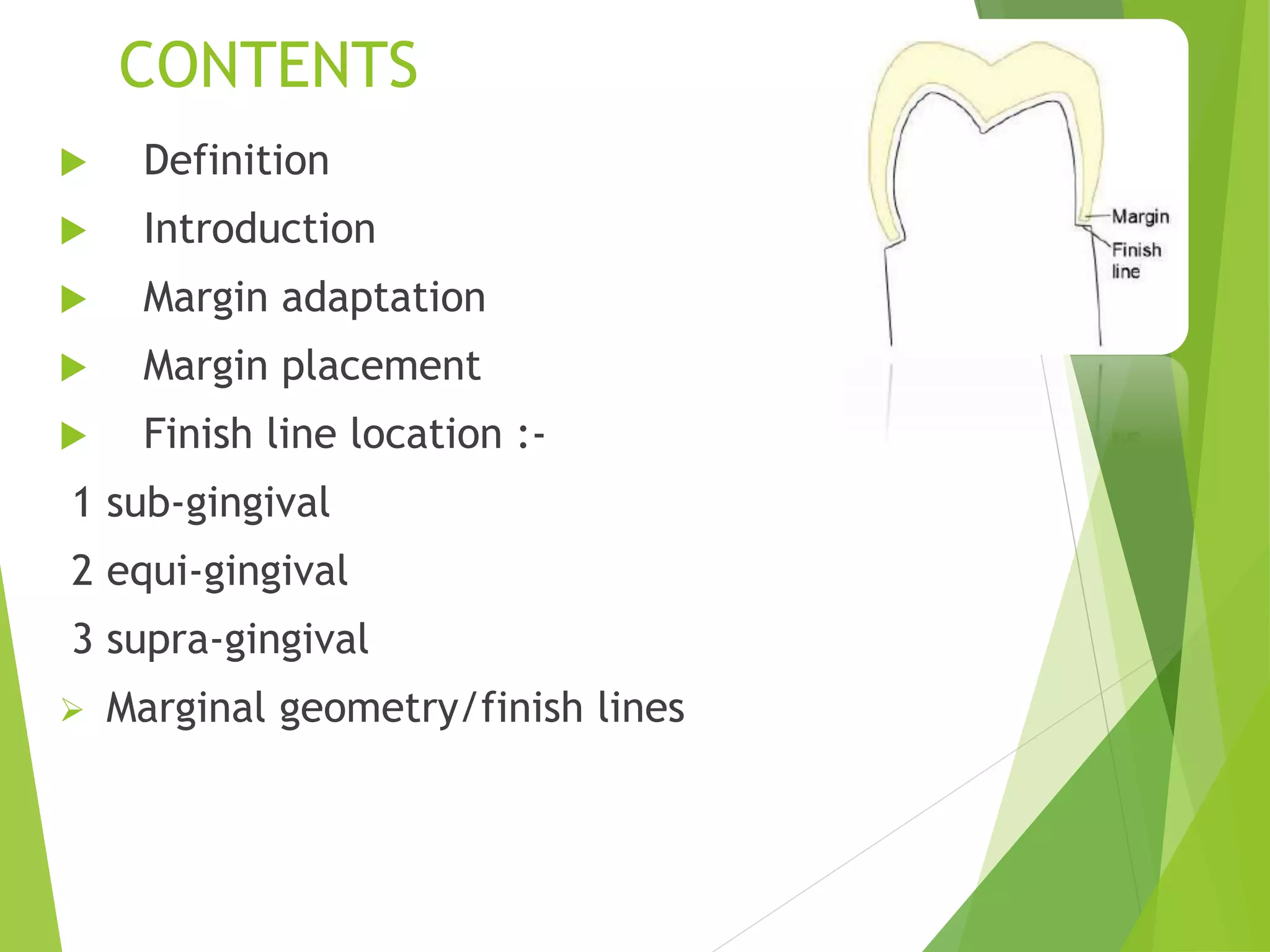 Gingival finish lines in fixed partial denture(FPD) with references | PDF