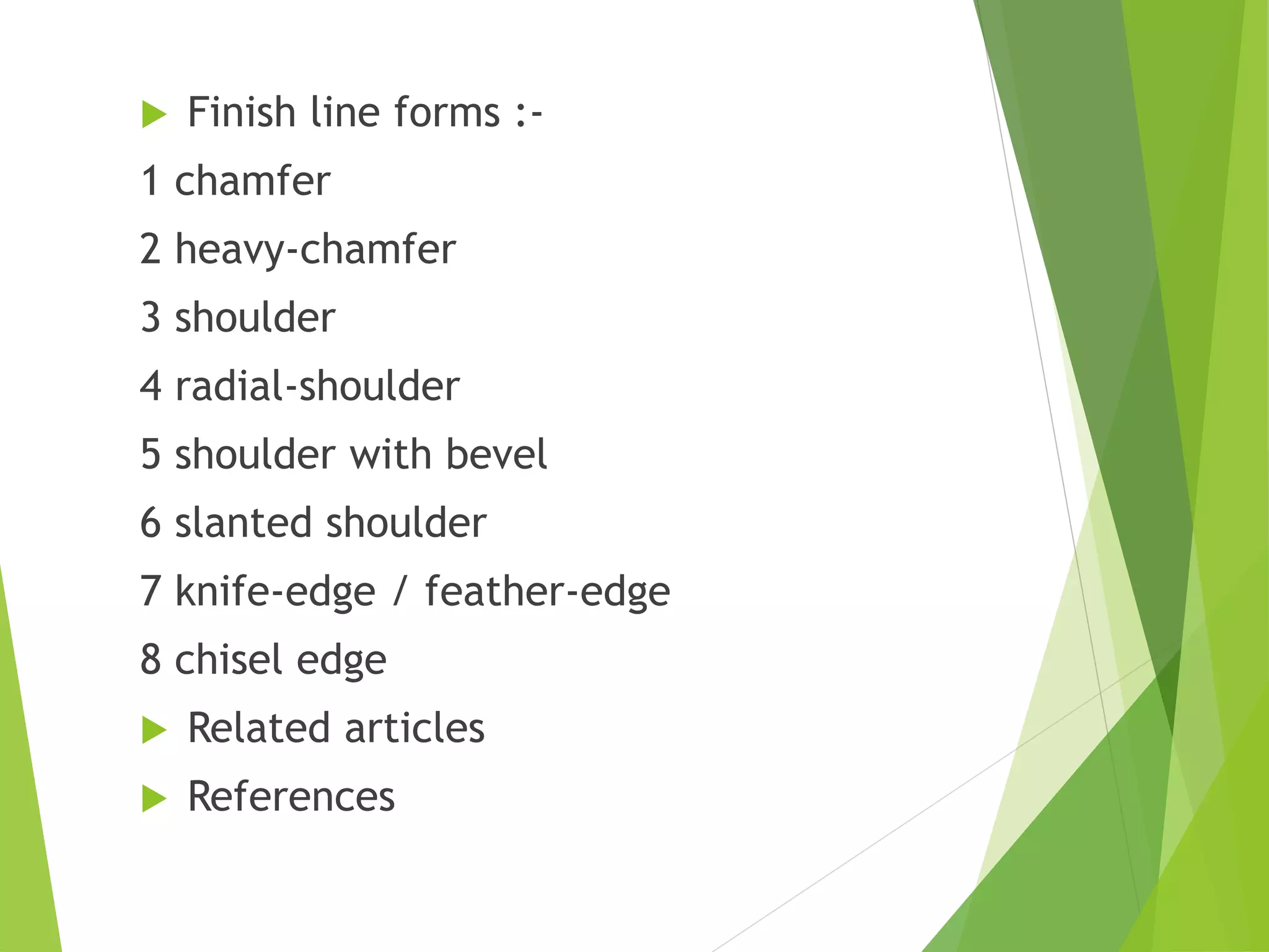 Gingival finish lines in fixed partial denture(FPD) with references | PDF
