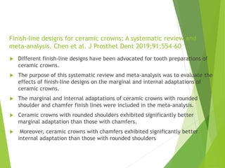 Gingival finish lines in fixed partial denture(FPD) with references | PDF