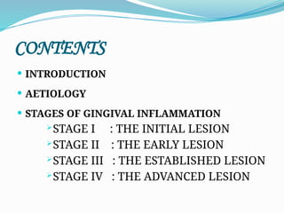 GINGIVAL INFLAMMATION- Classification and management | PPTX