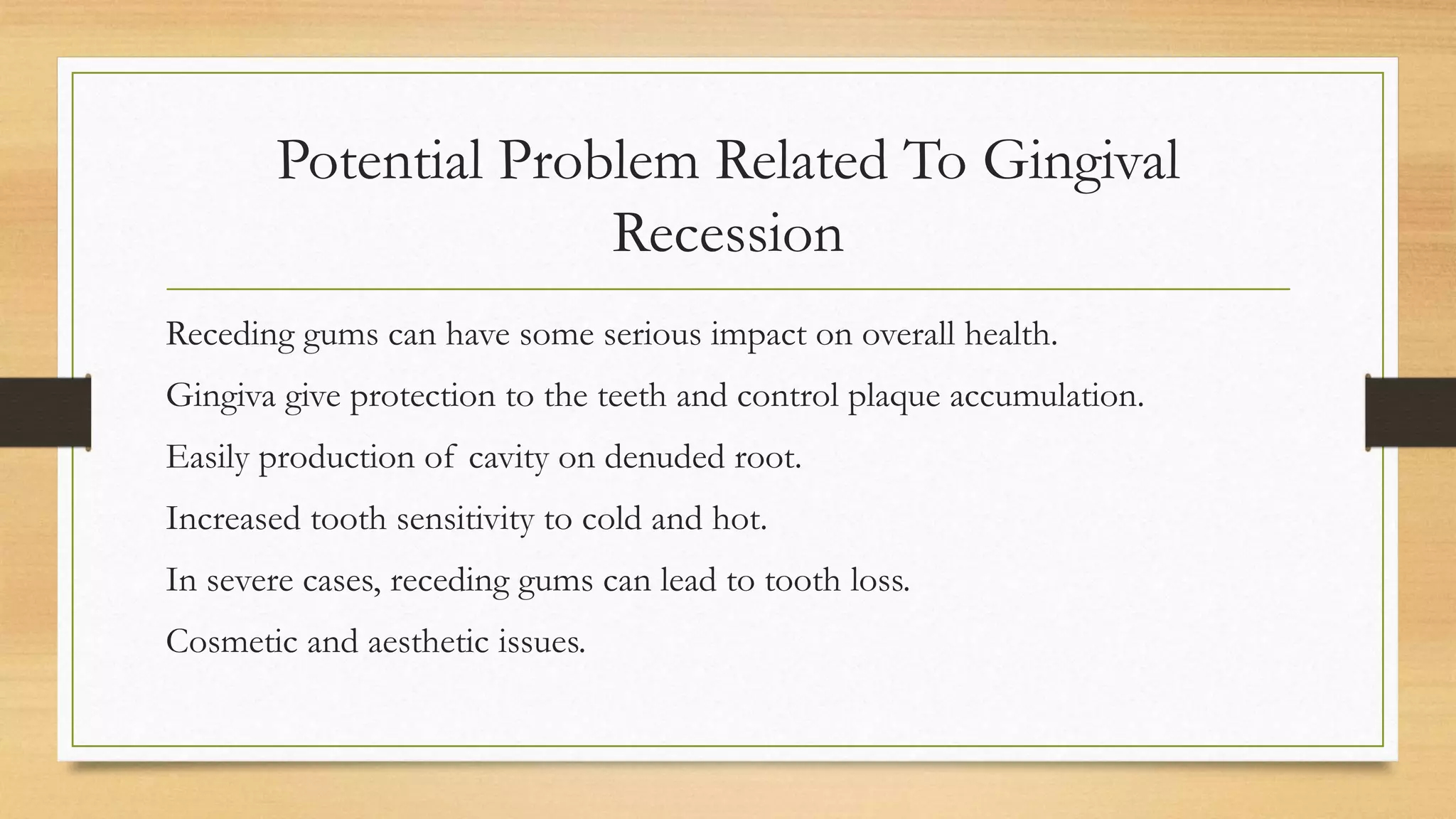 Gingival Recession, Gums Recession, | PPTX