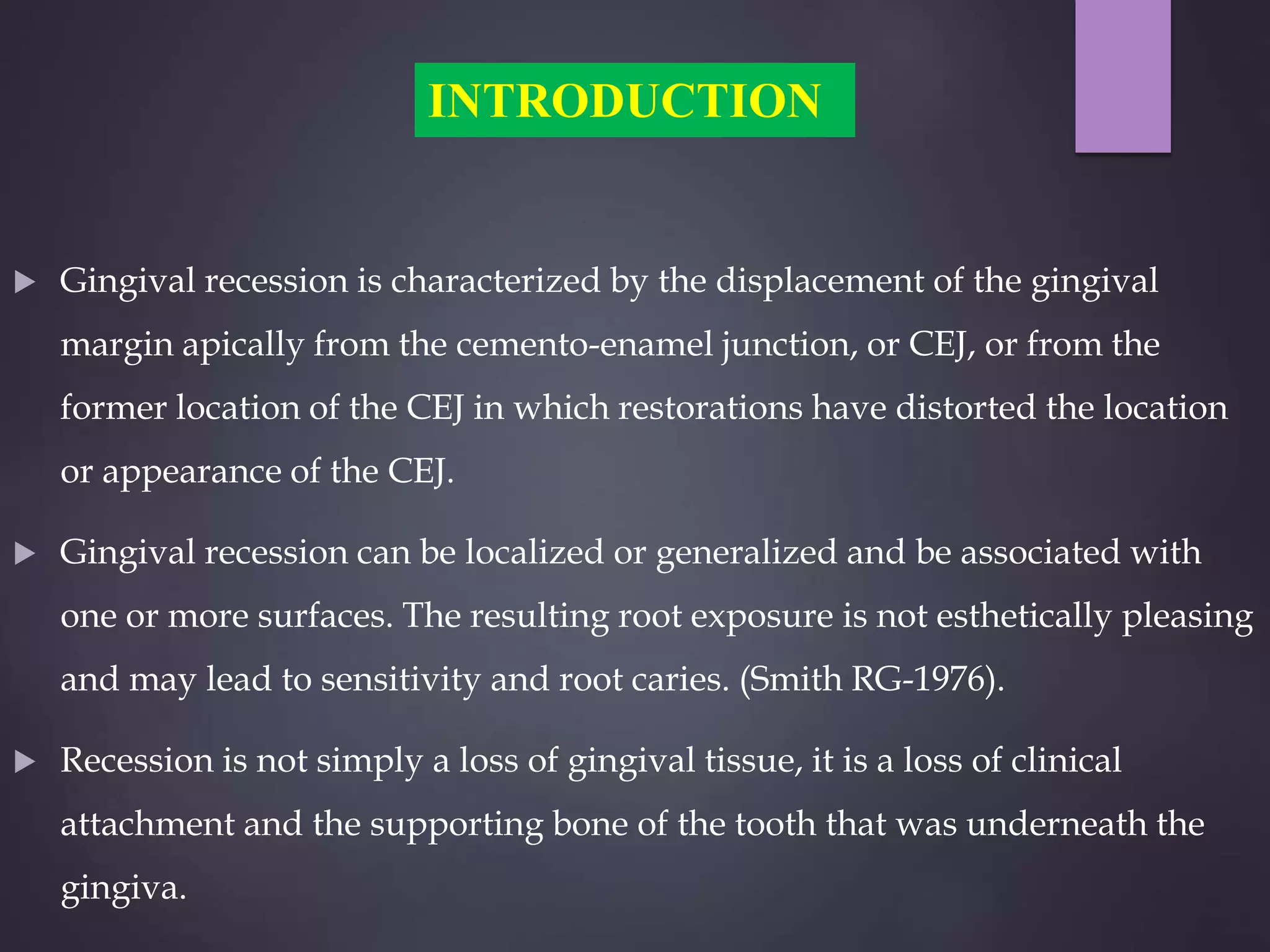 Gingival recession aries | PPTX