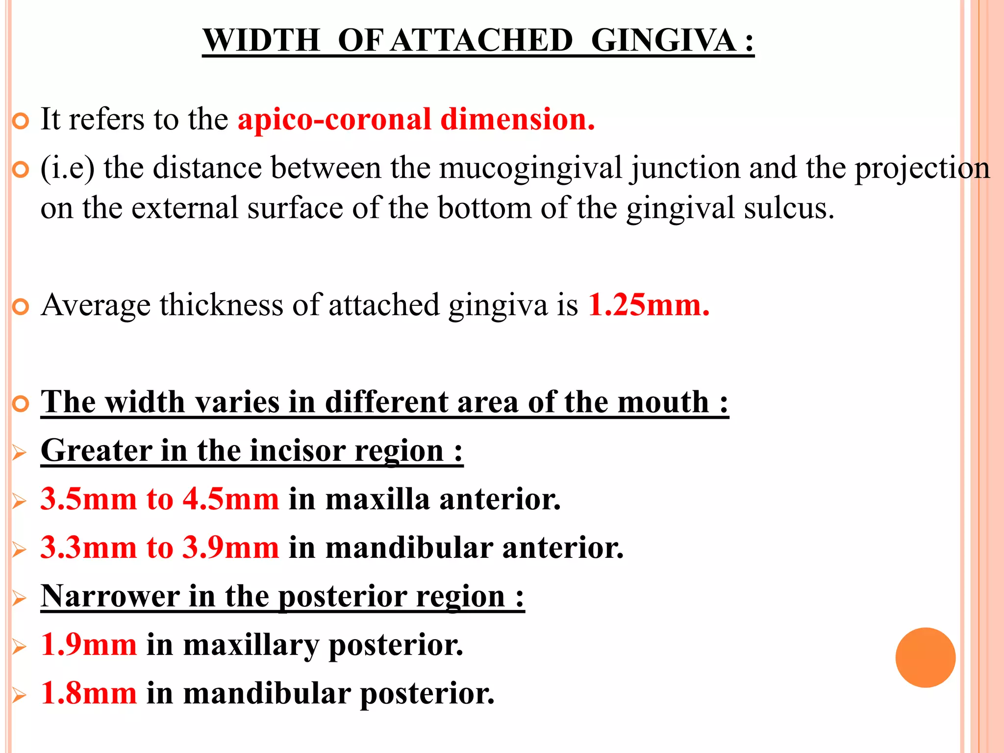 Gingiva (Macroscopic features) | PPTX