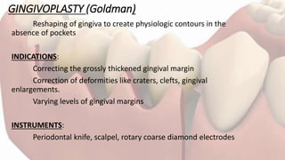 Gingivectomy and Gingivoplasty | PPTX