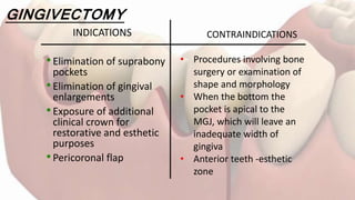 Gingivectomy and Gingivoplasty | PPTX