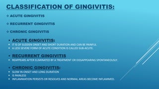Gingivitis presentation | PPTX