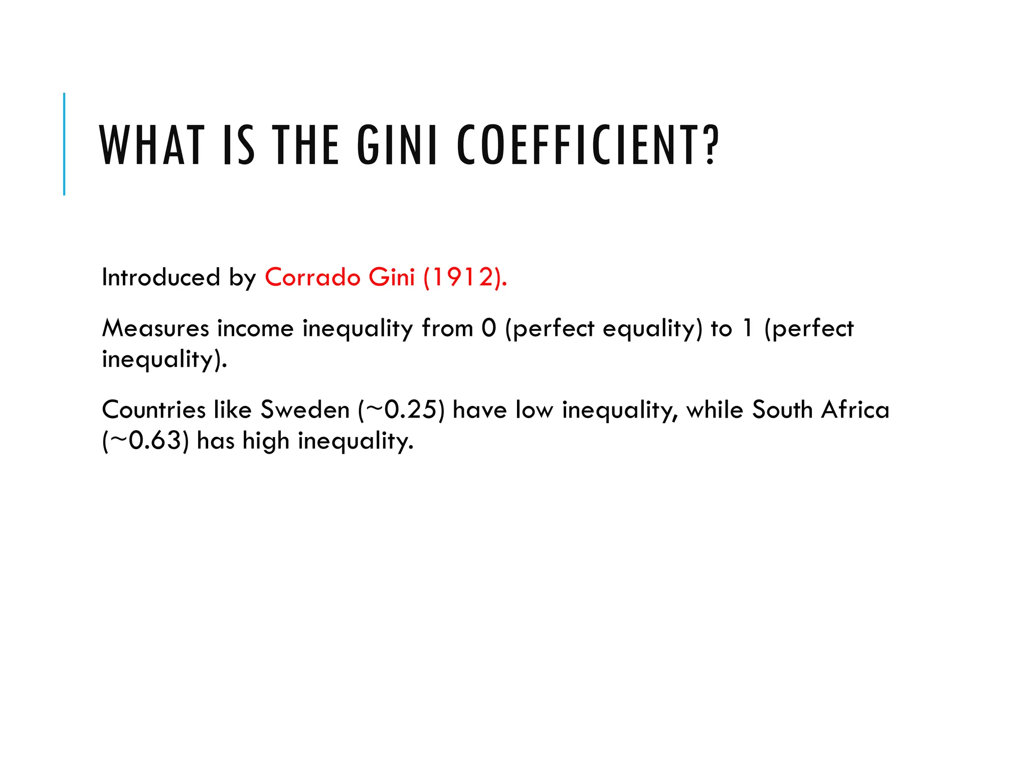 Gini Coefficient Presentation - income inequality pdf | PDF