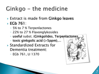 Ginkgo biloba – bioactive ingredients | PDF | Chemistry | Science