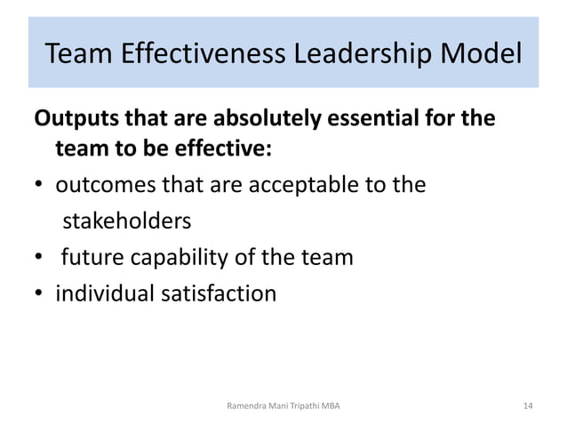 Ginnett’s team effectiveness leadership model | PPTX