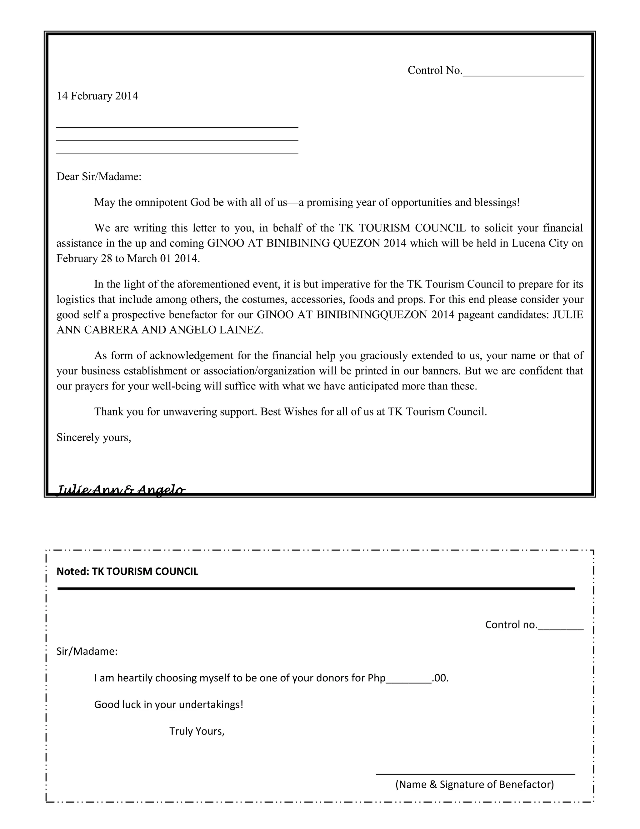 Ginoo at bb quezon solicitation | DOCX