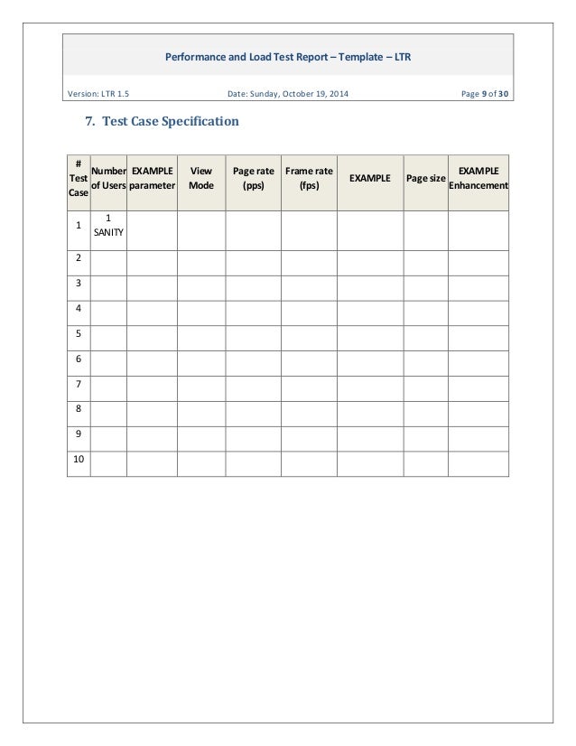 Ginsbourg Performance And Load Test Report Template LTR 1 5 Ginsbourg Performance And Load Test Report Template LTR 1 5