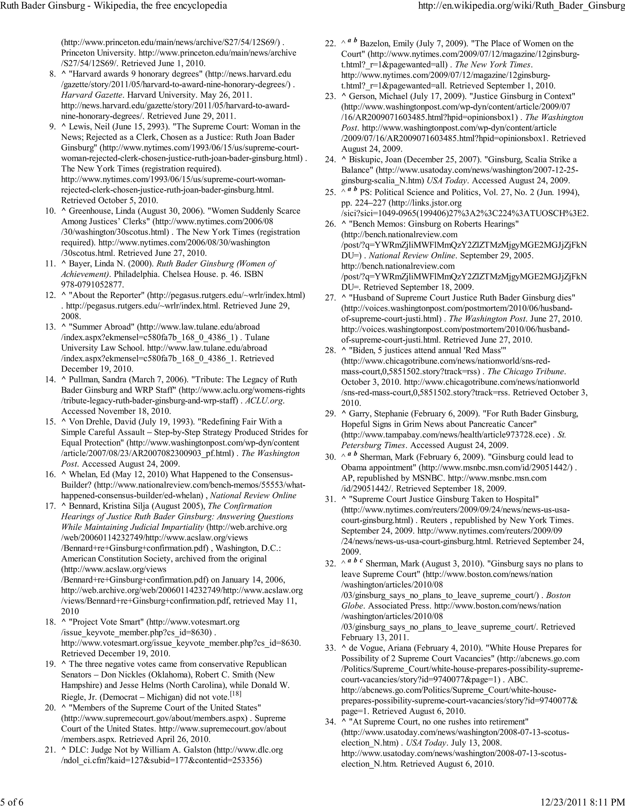 JUSTICE RUTH BADER GINSBURG (Wikipedia Info) | PDF