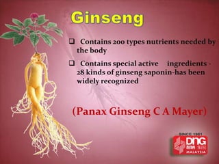 Ginseng Presentation | PPSX