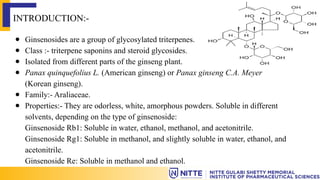 Ginsenoside chemistry of natural products .pptx
