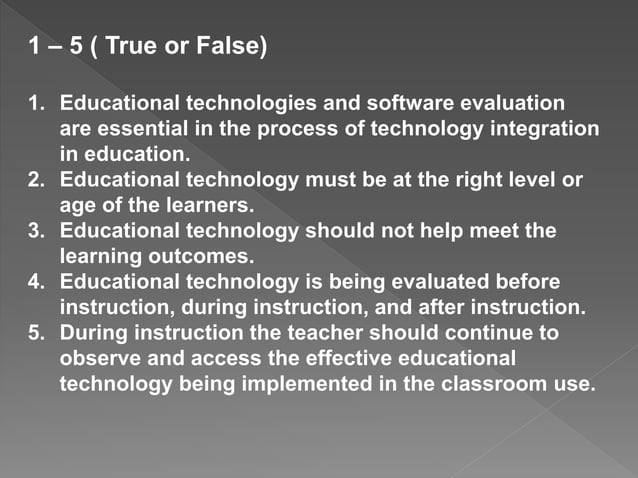 Evaluating Educational Technology | PPTX