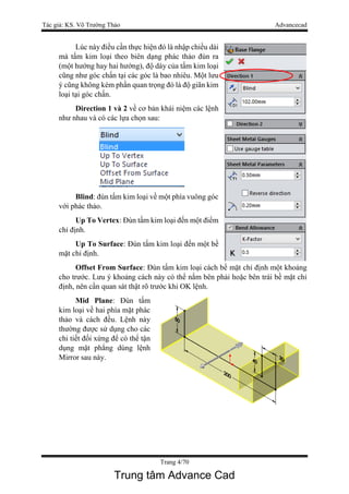 Giáo trình thiết kế kim loại tấm Solidworks 2016 | PDF