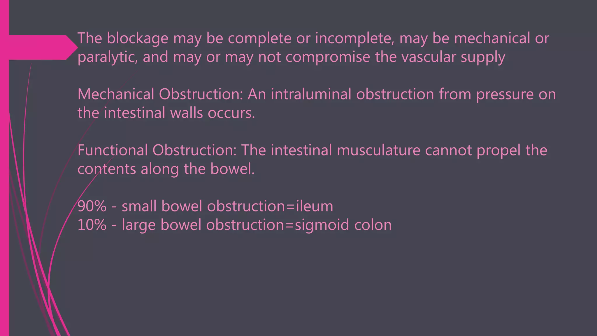 Gastrointestinal obstruction | PPT
