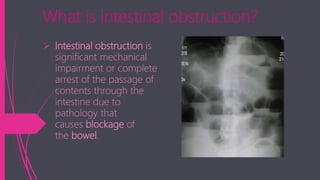 Gastrointestinal obstruction | PPTX | Digestive Disorders | Diseases ...