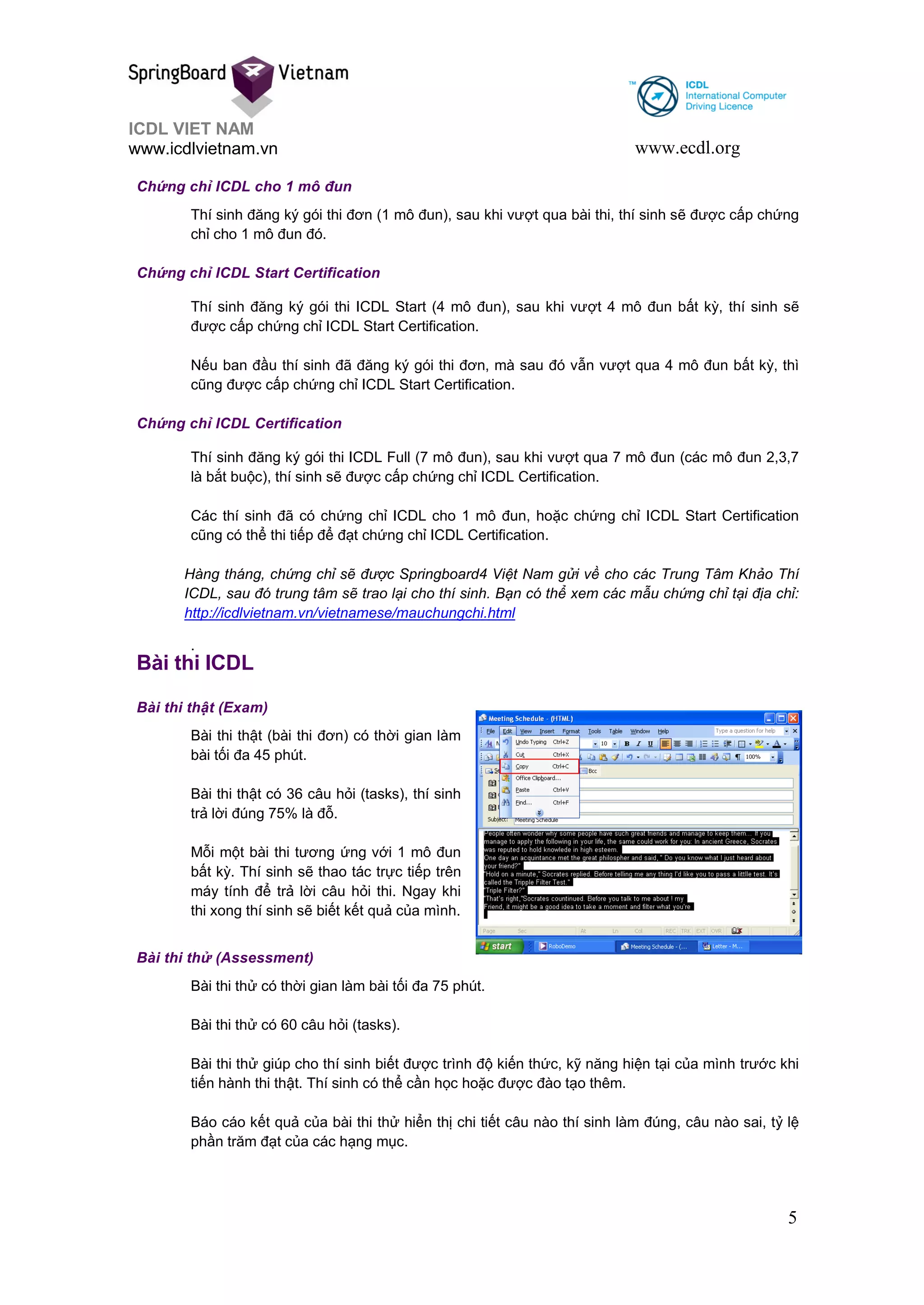 Gioi thieu-chung-icdl tv | PDF