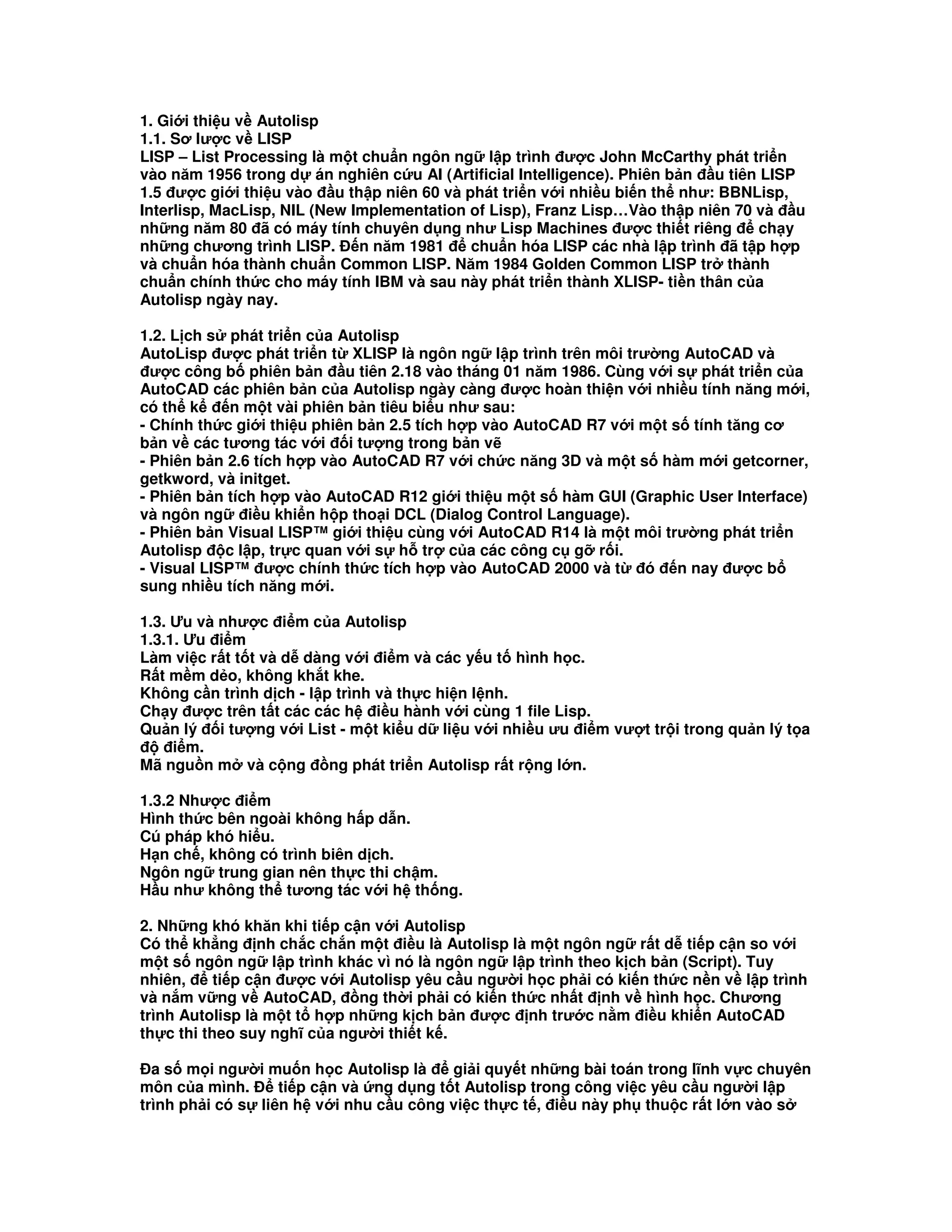 Gioi Thieu Ve Autolisp | PDF