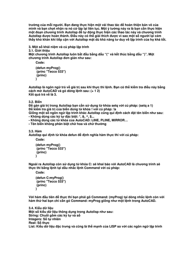 Gioi Thieu Ve Autolisp | PPT