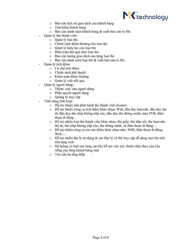 Multi Loyalty Solution (Quan ly khach hang than thiet) | PDF