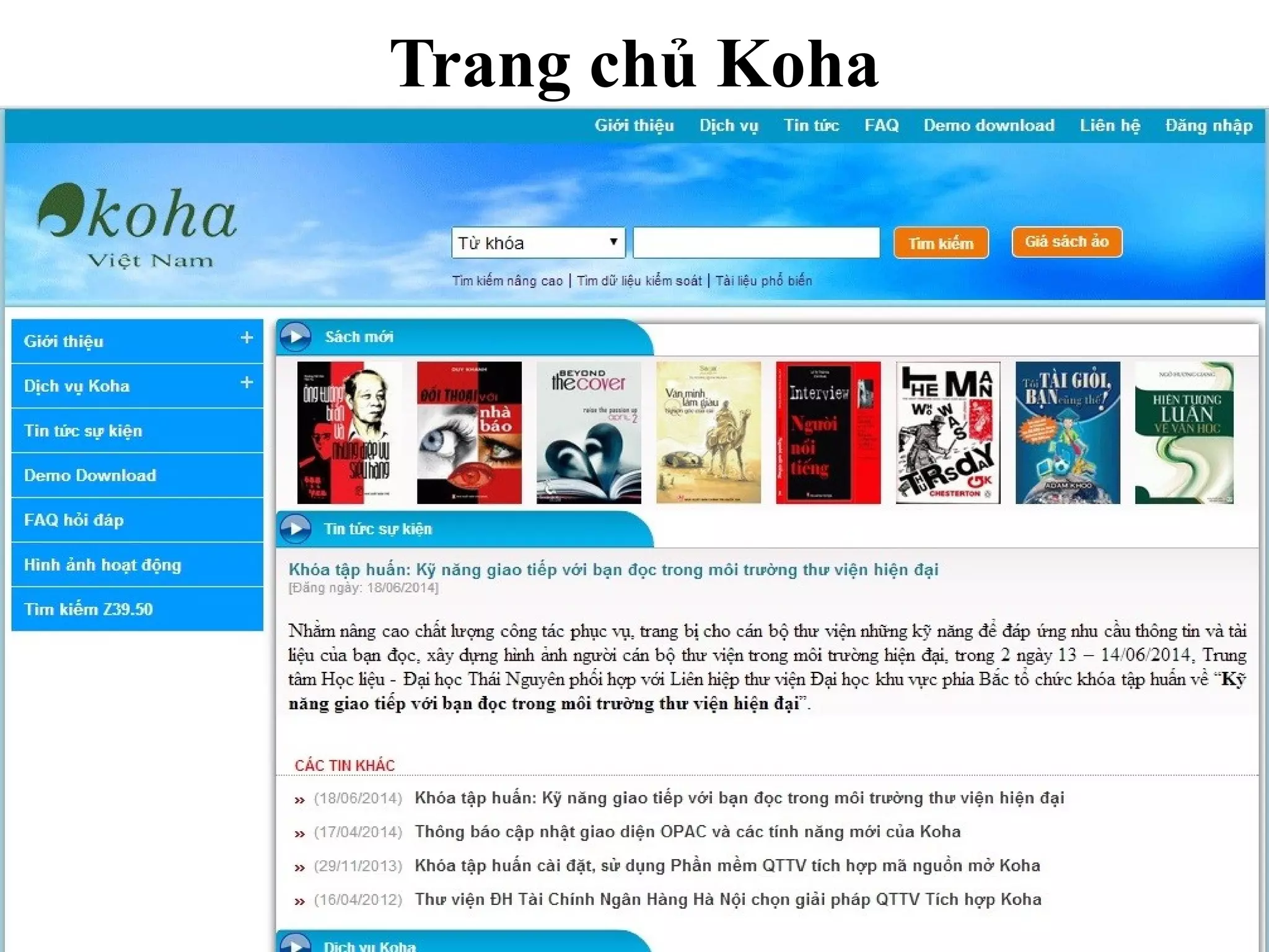 Gioi thieu pm quan ly thu vien koha | PPT