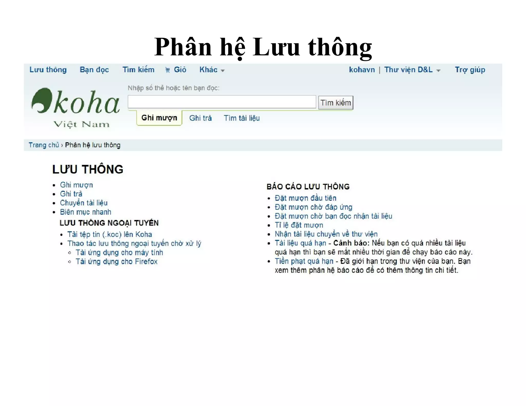 Gioi thieu pm quan ly thu vien koha | PDF