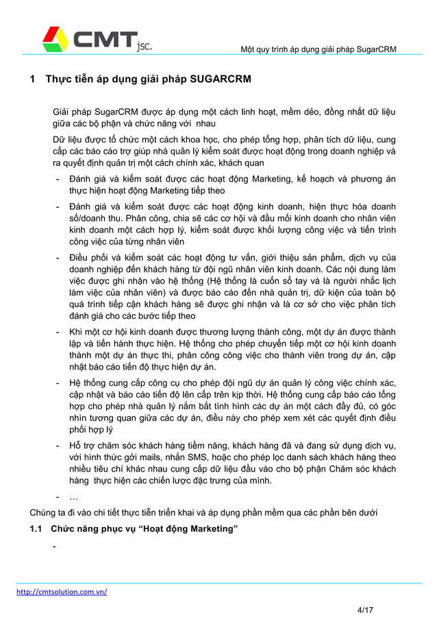 Gioi thieu sugar crm | PDF