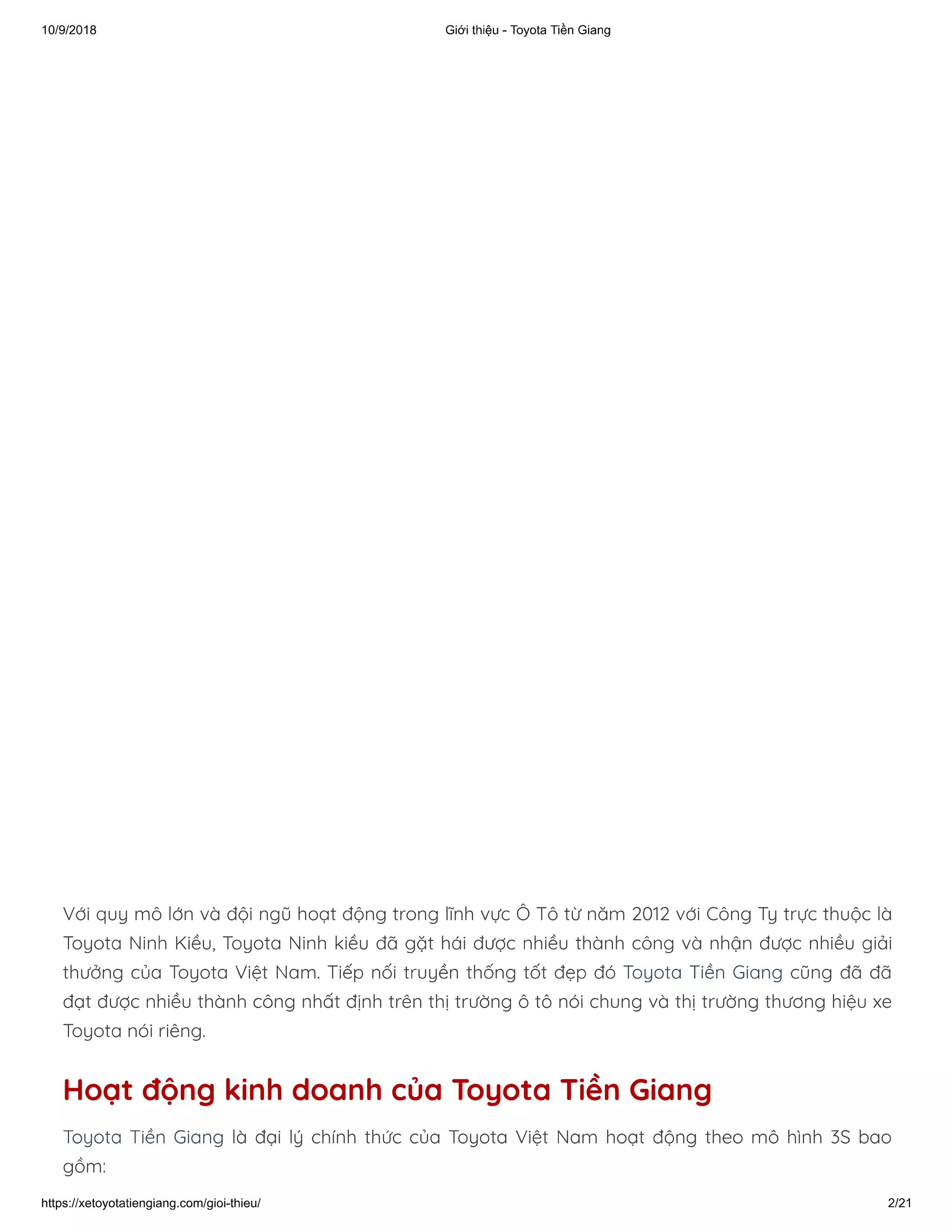 Giới thiệu Toyota Tiền Giang | PDF