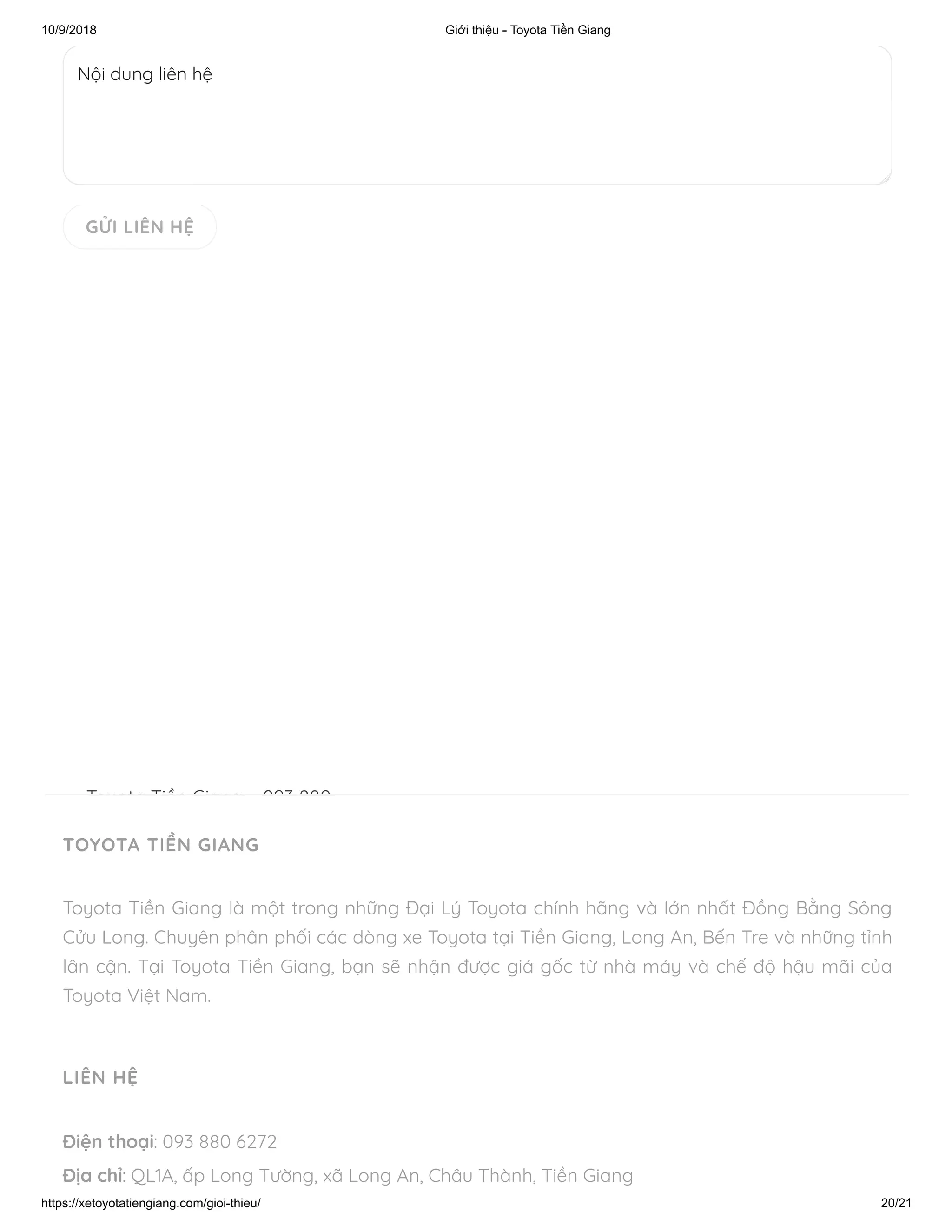 Giới thiệu Toyota Tiền Giang | PDF