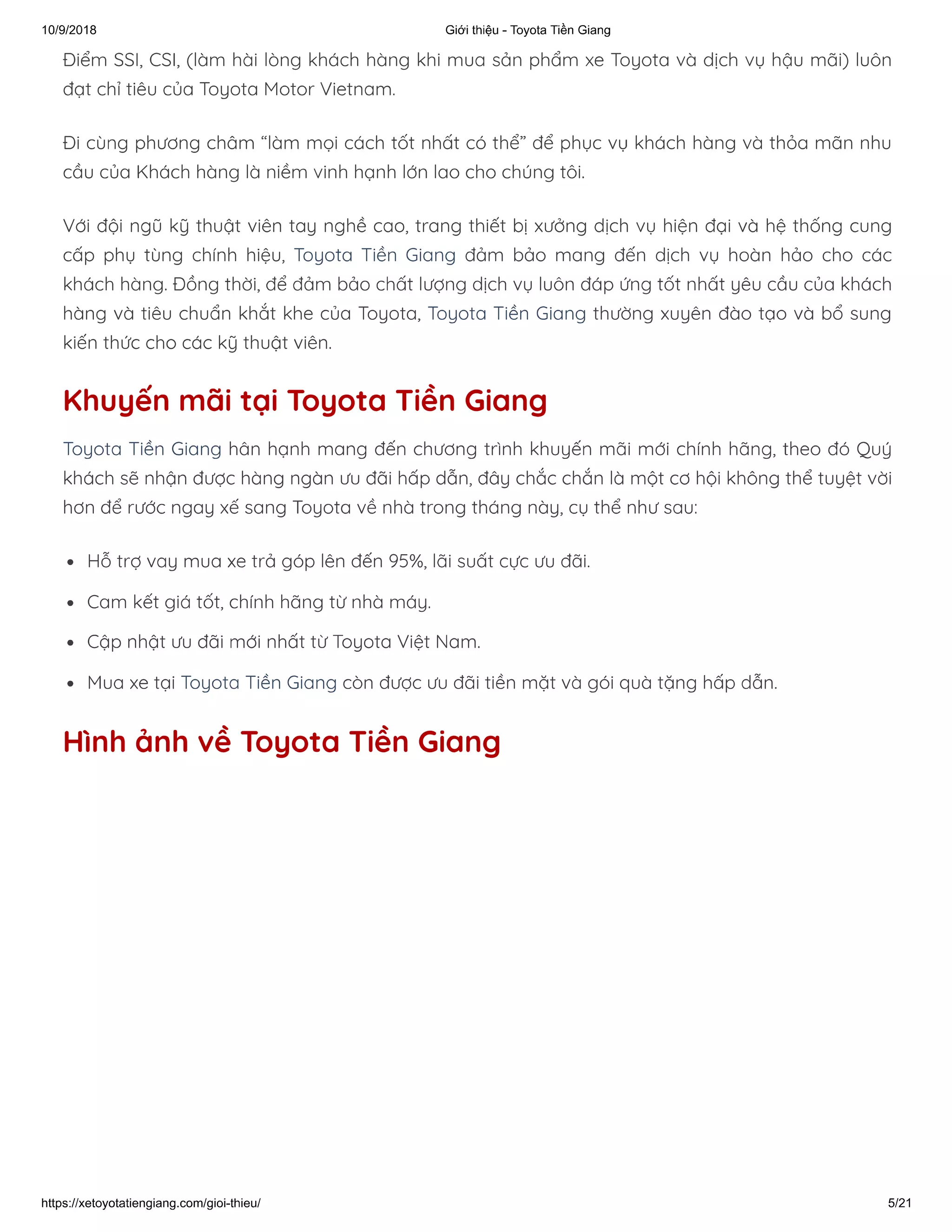 Giới thiệu Toyota Tiền Giang | PDF