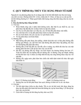 Giới thiệu Phao túi khí và quy trình hạ thuỷ tàu bằng túi khí | PDF