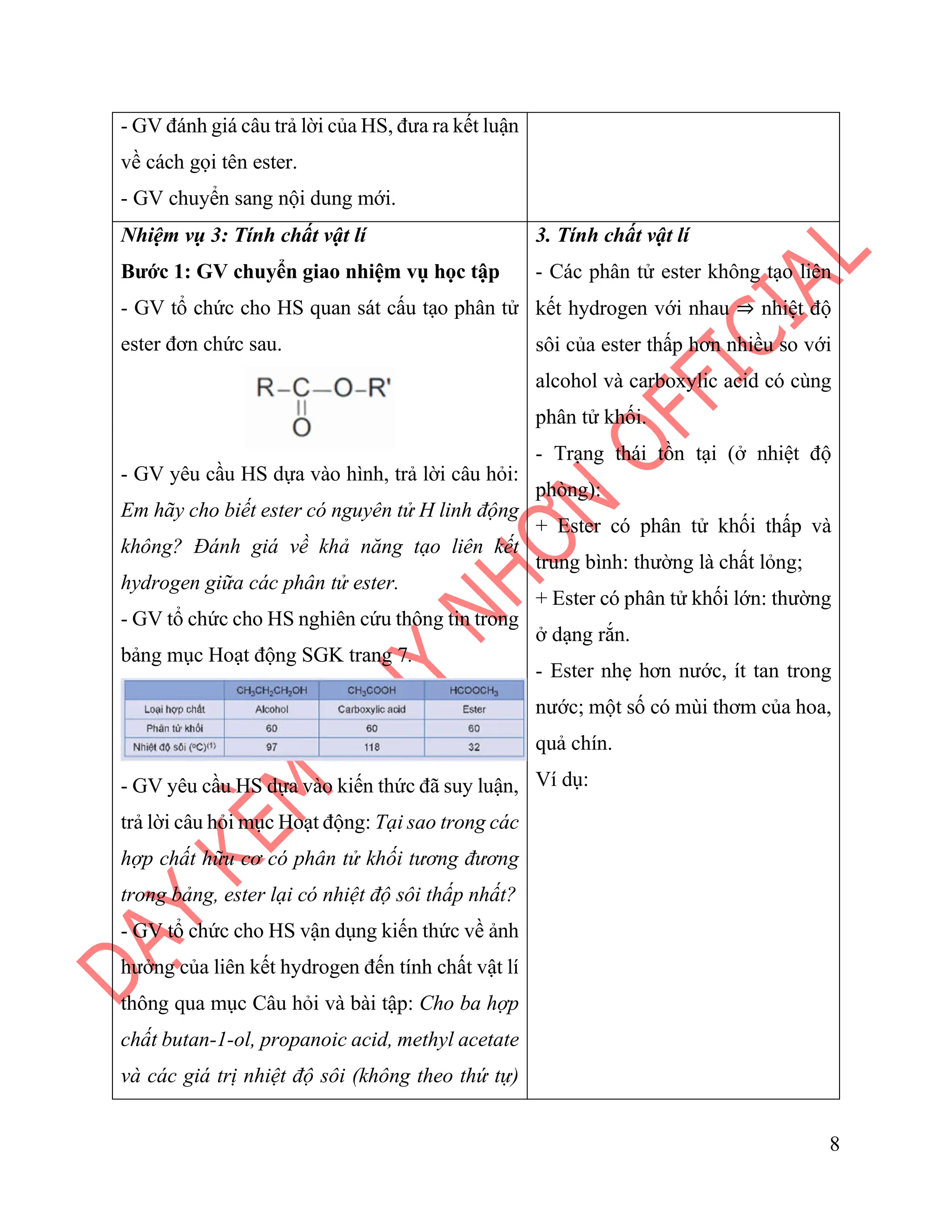 GIÁO ÁN KẾ HOẠCH BÀI DẠY HÓA HỌC 12 - CẢ NĂM - KẾT NỐI TRI THỨC THEO CÔNG VĂN 5512 (2 CỘT) NĂM ...