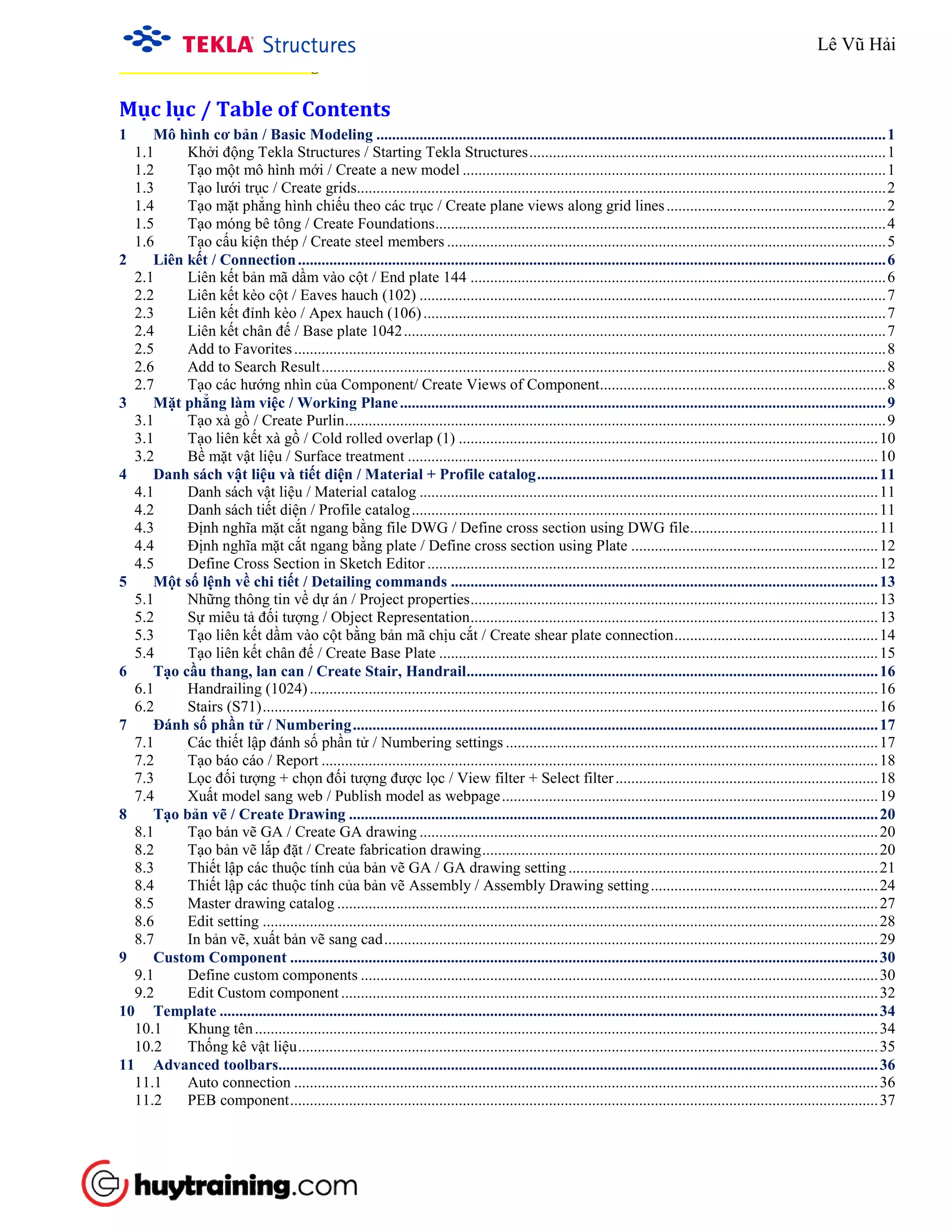 Giáo án Tekla Structures | PDF